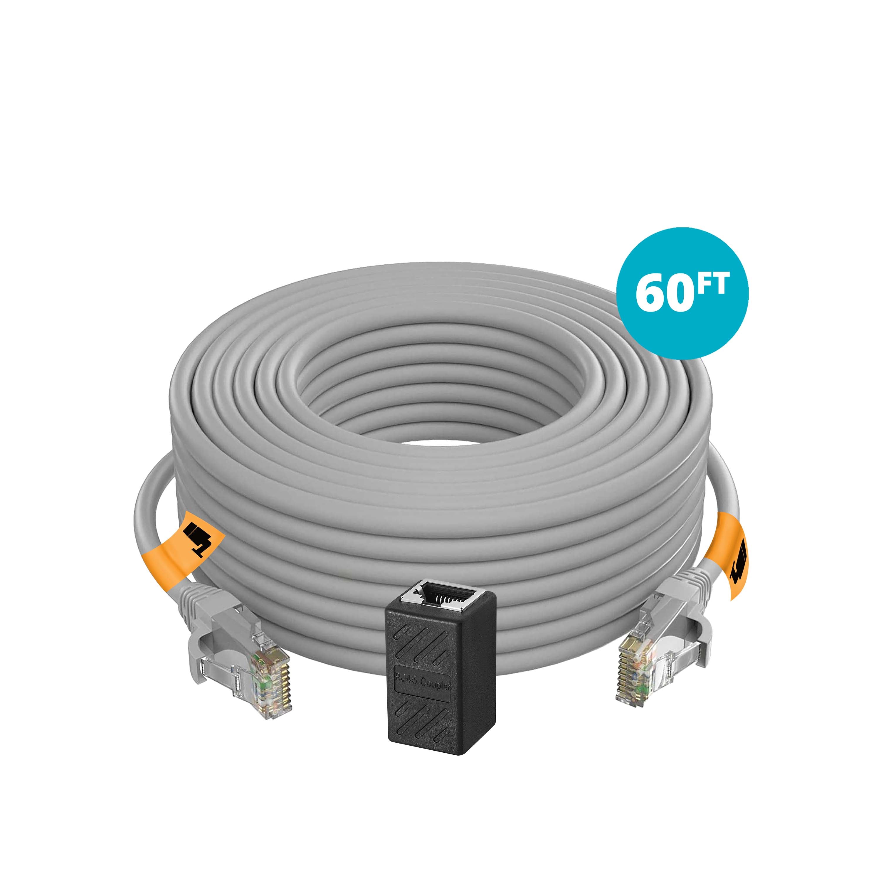 Sentinel 4K A 60ft. Ethernet Cable and Coupler
