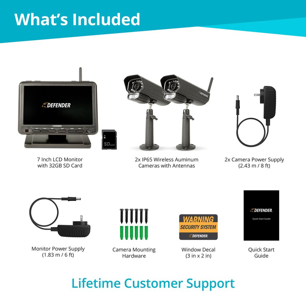 Defender PhoenixM2 Wireless Security System with 2 Cameras